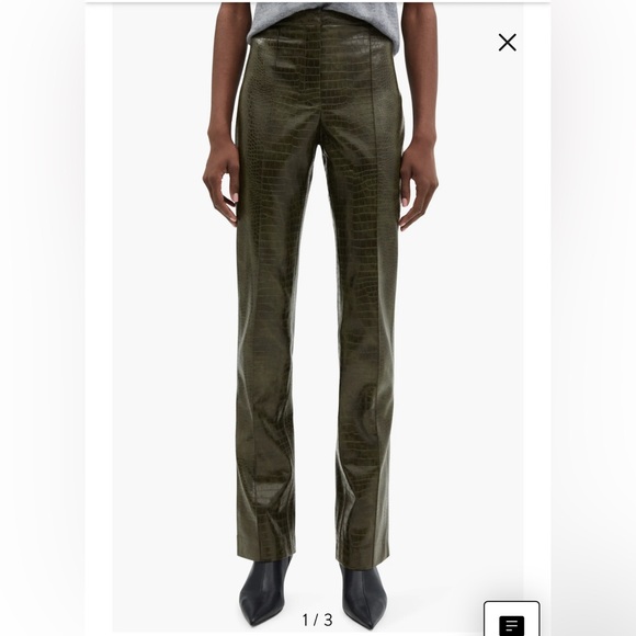 Mango | Pants & Jumpsuits | Mango Faux Leather Alligator Print Pants ...